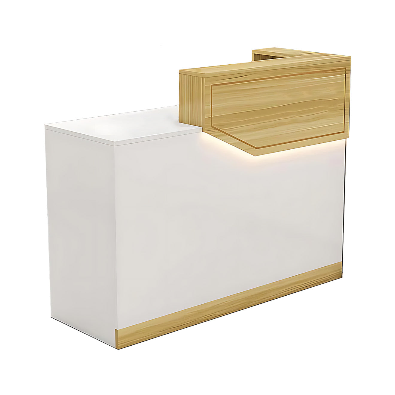 Modern Reception Desk with Timber Accent – Panfae Office Furniture
