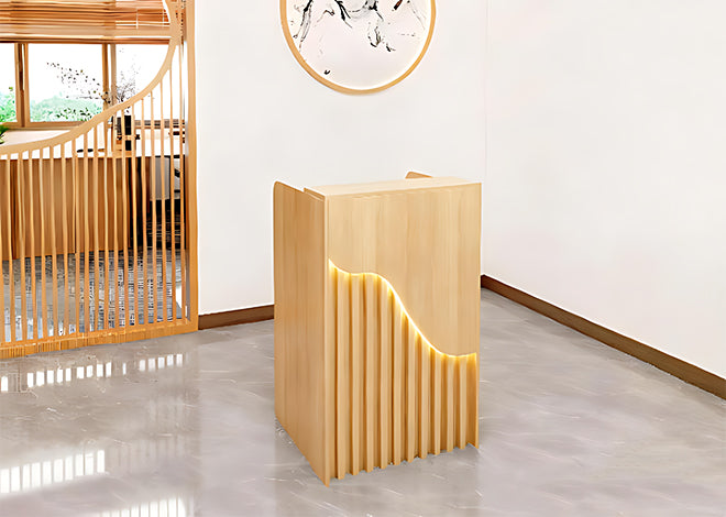 Compact Modern Minimal Style Reception Desk – Panfae Office Furniture